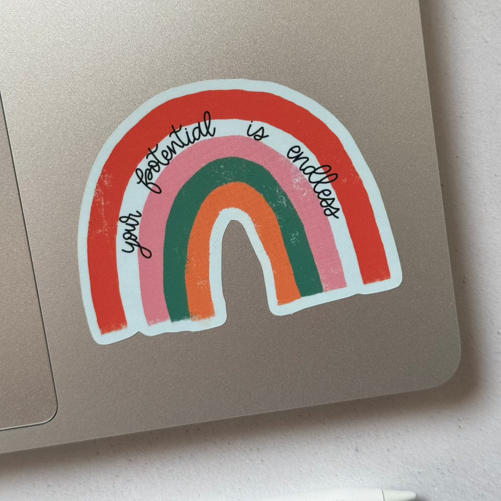 Your Potential Is Endless Rainbow Vinyl Sticker - Hue Complete Me