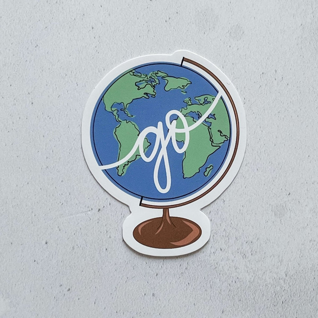 Go Globe Vinyl Sticker
