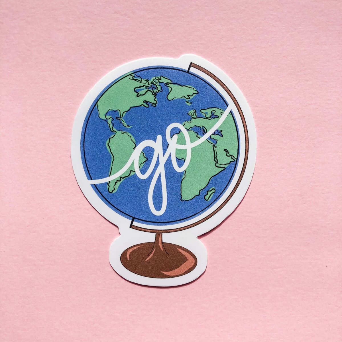 Go Globe Vinyl Sticker