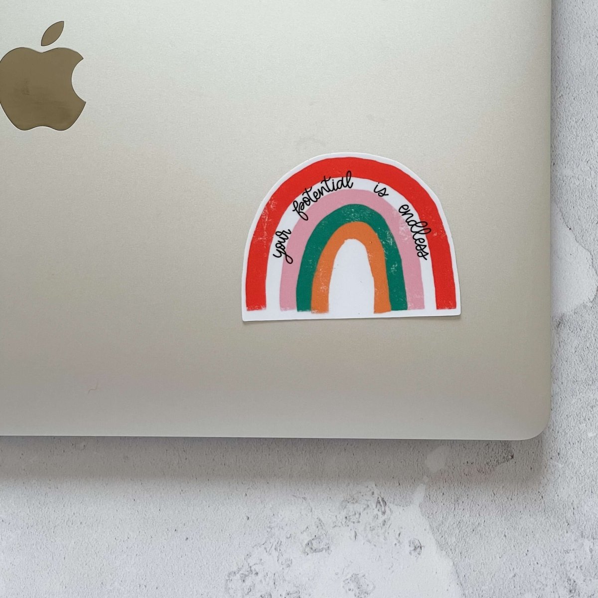 Your Potential Is Endless Rainbow Vinyl Sticker