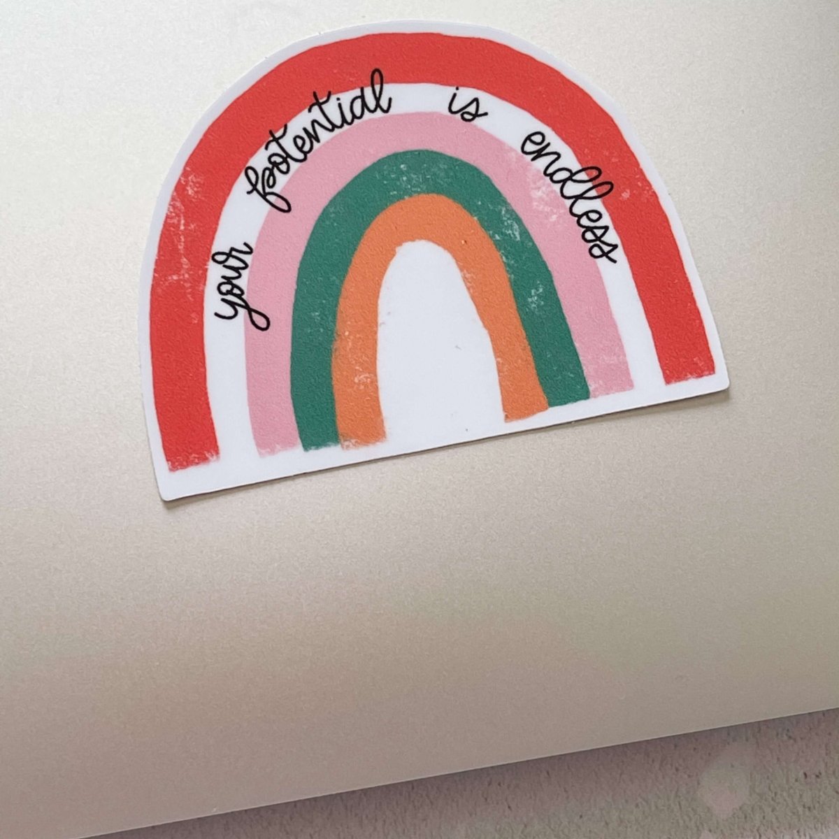 Your Potential Is Endless Rainbow Vinyl Sticker